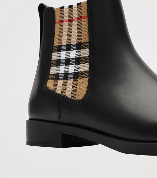 Burberry Leather Hampstead Chelsea Boots