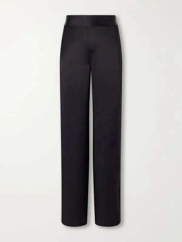 LISA YANG Satin Straight-leg Pants