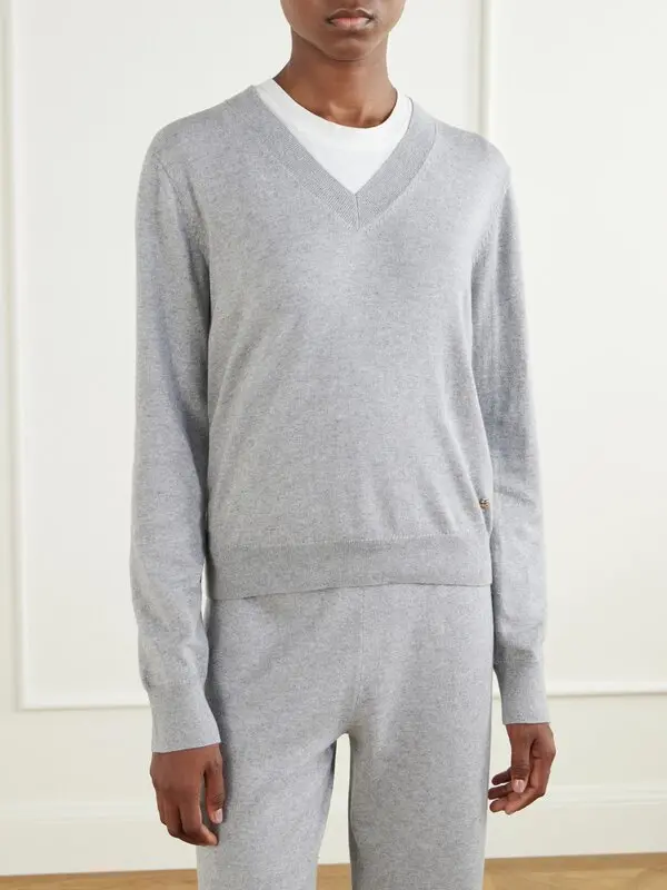 Eterne Cotton And Cashmere-blend V-neck Sweater