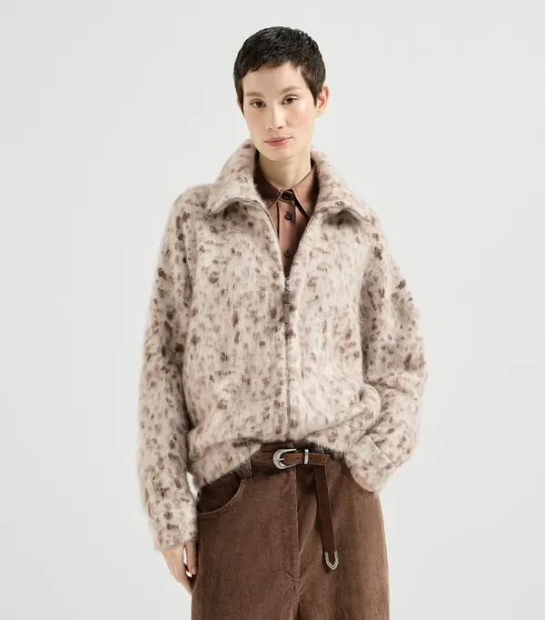 Brunello Cucinelli Mohair-blend Zip-up Cardigan