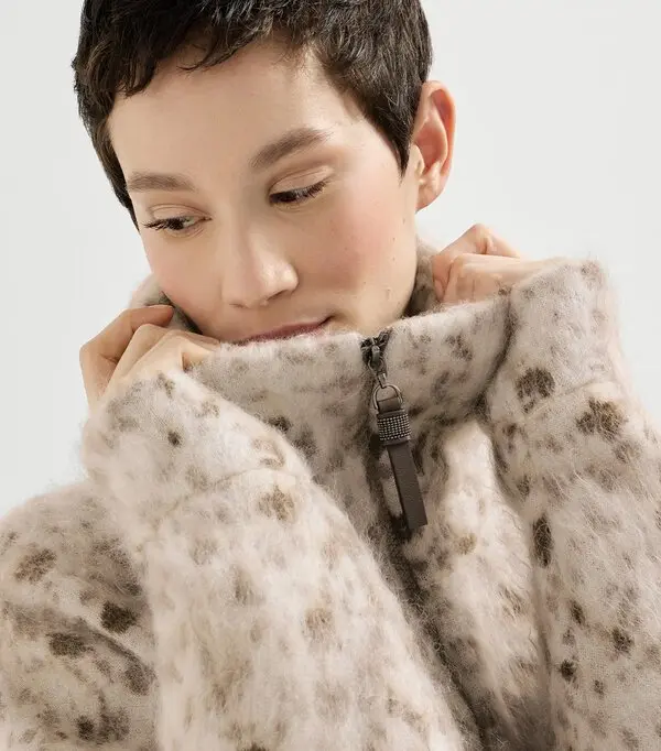 Brunello Cucinelli Mohair-blend Zip-up Cardigan