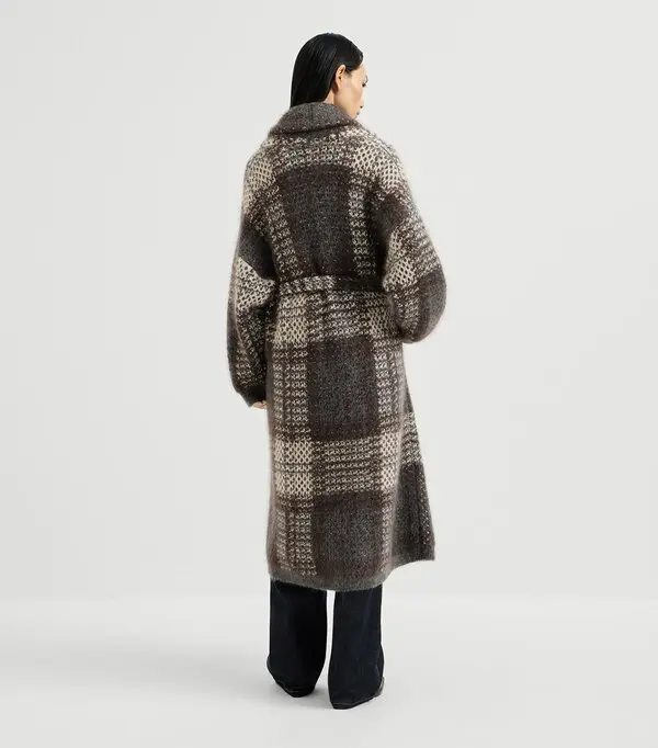 Brunello Cucinelli Tartan Longline Coat