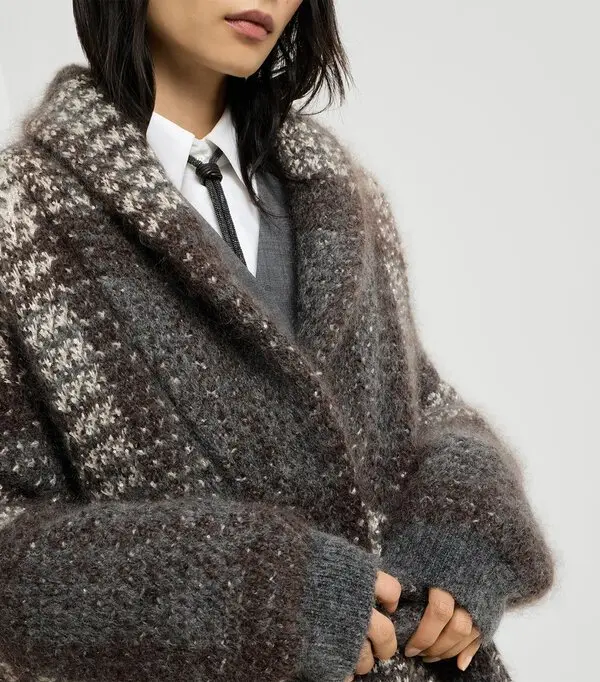 Brunello Cucinelli Tartan Longline Coat