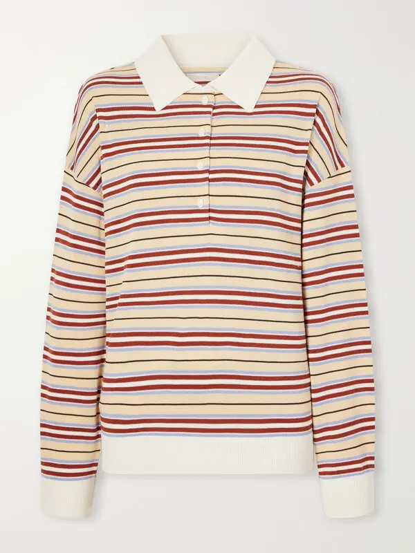 Faithfull The Brand Harlow Striped Knitted Polo Shirt - Multi