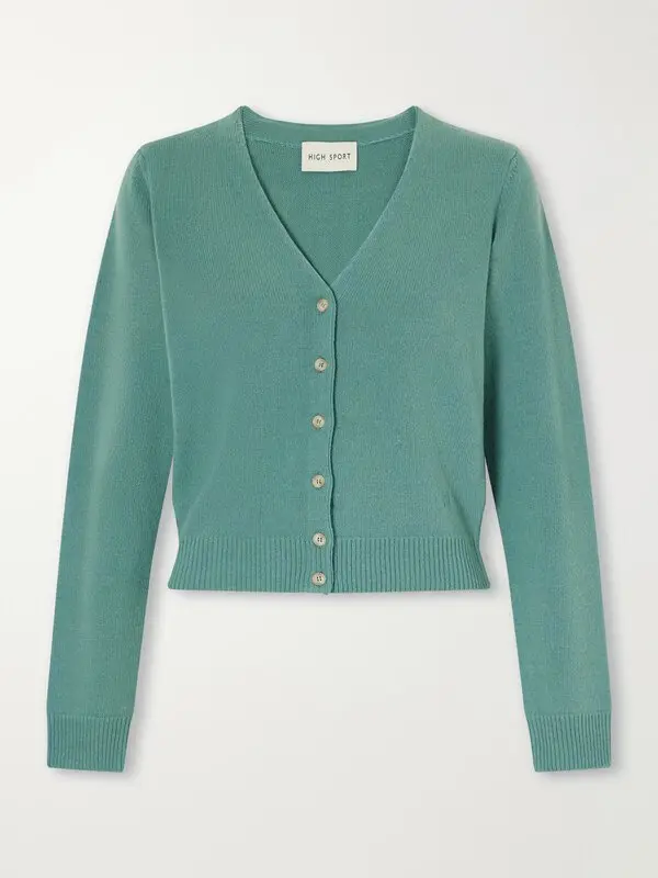 HIGH SPORT Cardigen Wool And Cashmere-blend Cardigan - Green