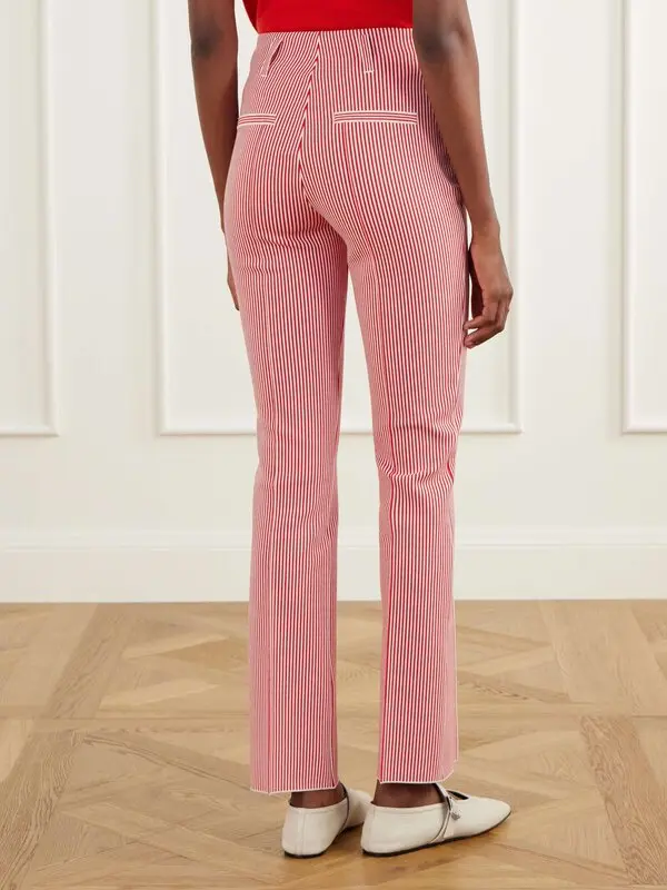 HIGH SPORT Luke Striped Cotton-blend Straight-leg Pants