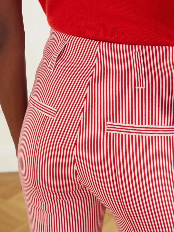 HIGH SPORT Luke Striped Cotton-blend Straight-leg Pants