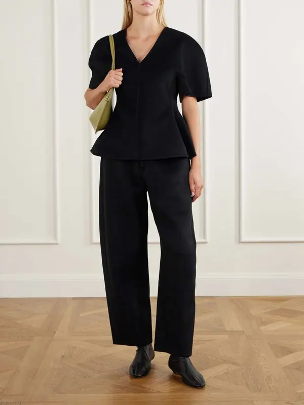 LISA YANG Wool And Cashmere-blend Wide-leg Pants