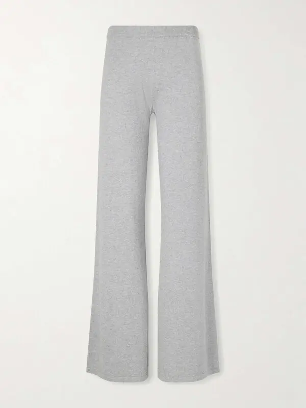 Eterne Cotton And Cashmere-blend Wide-leg Pants