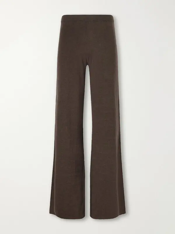 Eterne Cotton And Cashmere-blend Wide-leg Pants