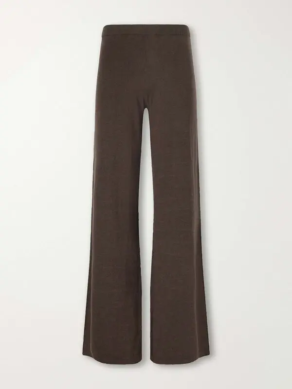 Eterne Cotton And Cashmere-blend Wide-leg Pants