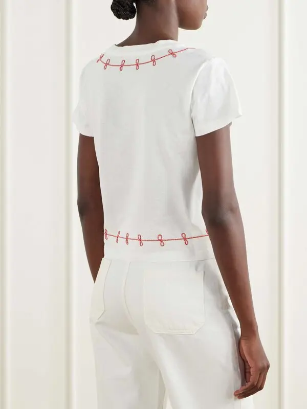BODE Lasso Embroidered Cotton-jersey T-shirt