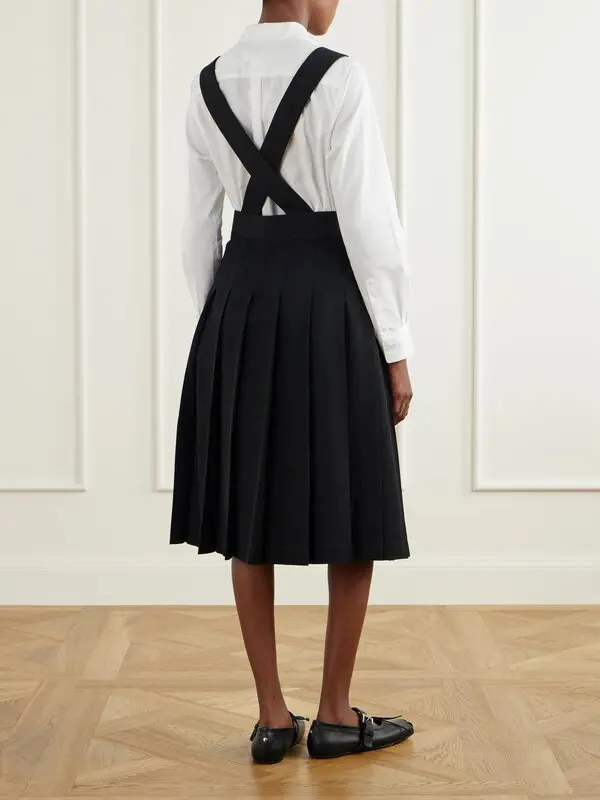 Comme Des Garçons Pinafore Wool Midi Skirt