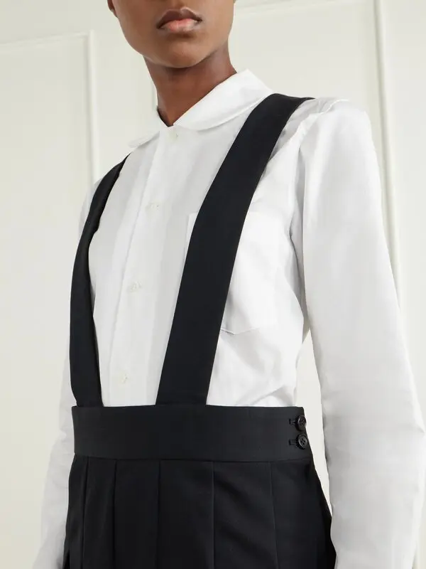 Comme Des Garçons Pinafore Wool Midi Skirt