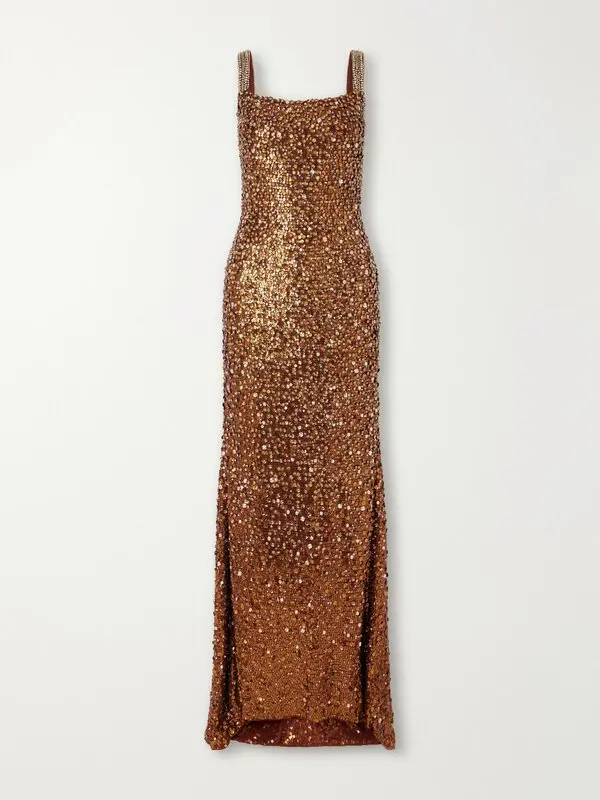 Jenny Packham Sonnet Sequined Tulle Gown