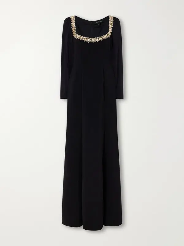 Jenny Packham Jamilia Crystal-embellished Crepe Gown