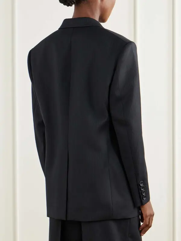 Junya Watanabe Pinstriped Wool-blend Double-breasted Blazer