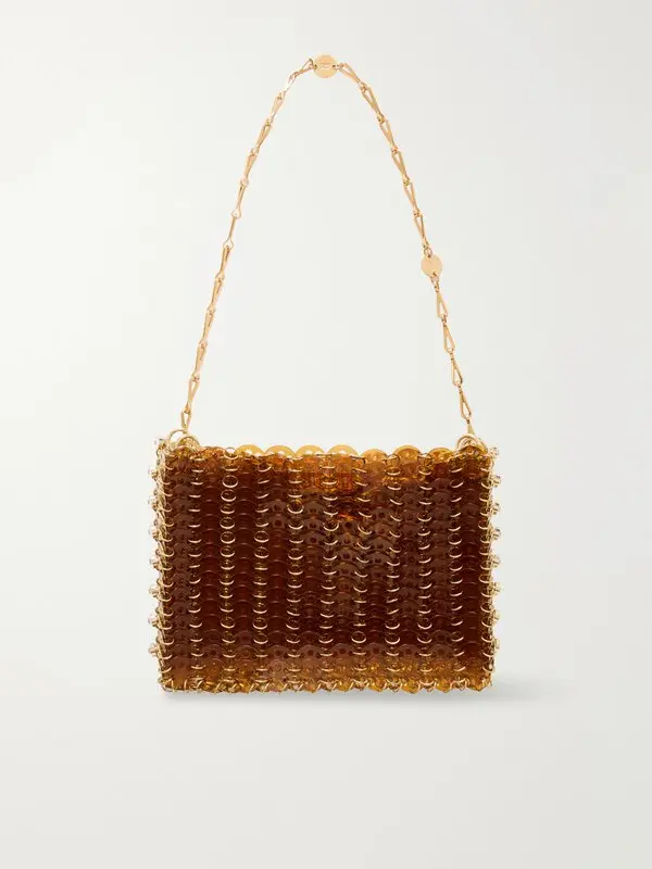 Rabanne 1969 Pailette-embellished Shoulder Bag - Orange