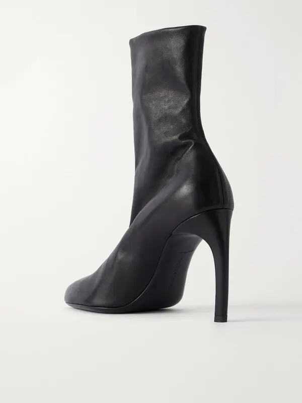 Victoria Beckham Harlow Distressed Leather Ankle Boots