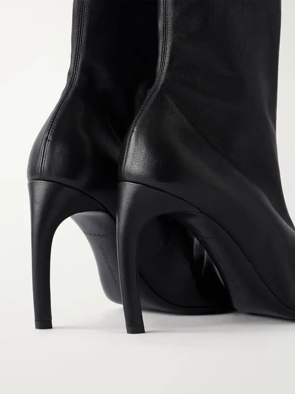Victoria Beckham Harlow Distressed Leather Ankle Boots