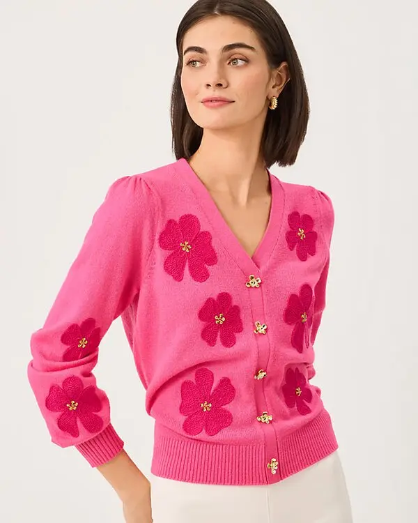 Lilly Pulitzer® Millard Pullover Sweater In Long Sleeves, V-neck - Pink