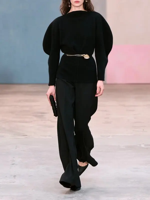 Carolina Herrera Calla Lily Embellished Leather Belt