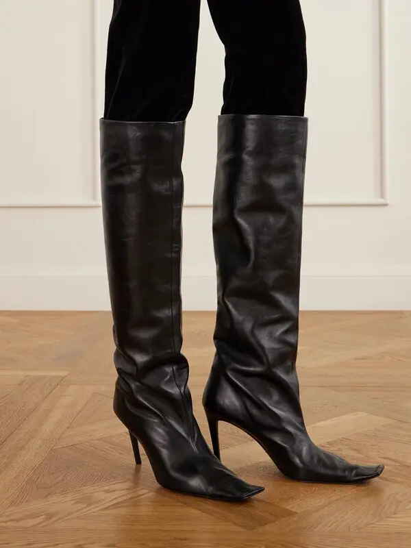 Khaite Marlene 85 Leather Knee-high Boots