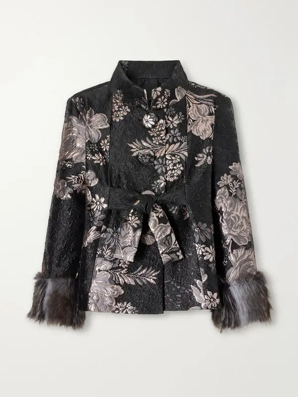 Anna Sui Arcadia Floral-brocade Jacket