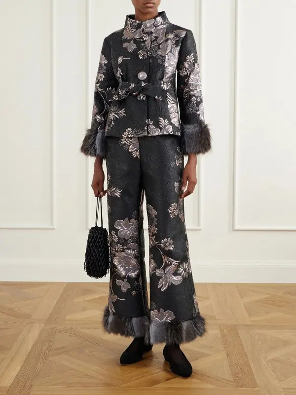 Anna Sui Arcadia Floral-brocade Jacket
