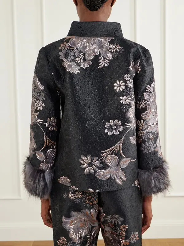 Anna Sui Arcadia Floral-brocade Jacket