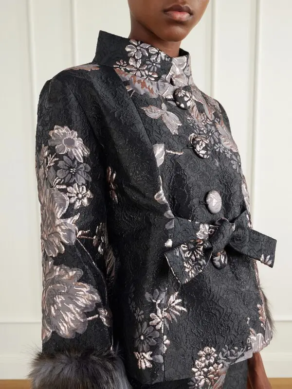 Anna Sui Arcadia Floral-brocade Jacket