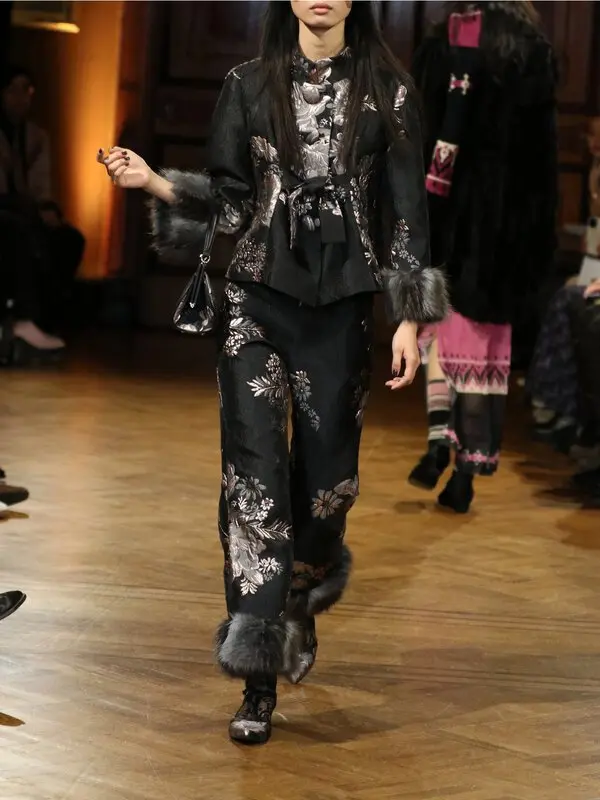Anna Sui Arcadia Floral-brocade Jacket