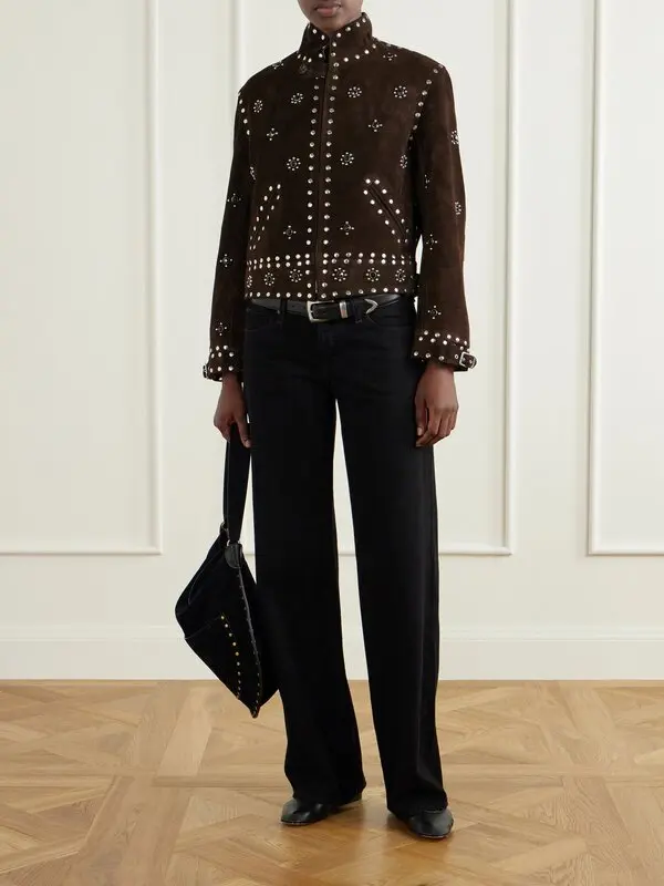 BODE Howard Studded Suede Jacket