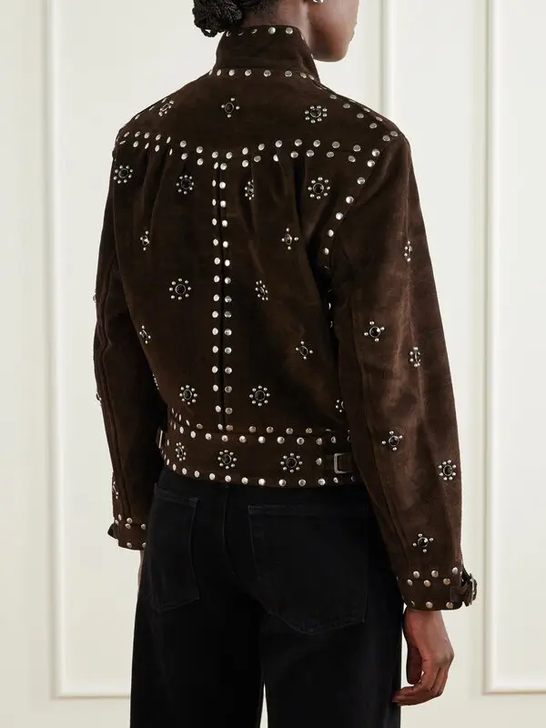 BODE Howard Studded Suede Jacket