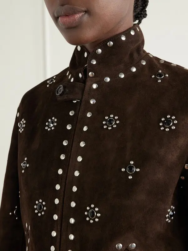 BODE Howard Studded Suede Jacket