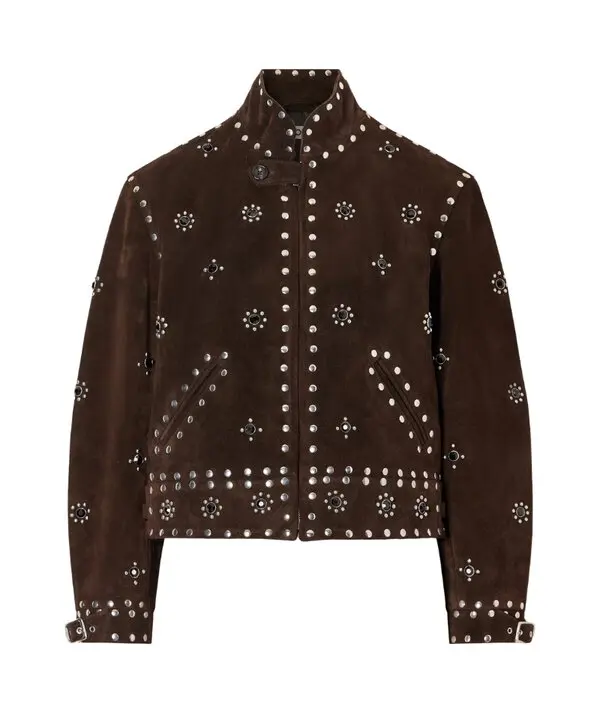 BODE Howard Studded Suede Jacket