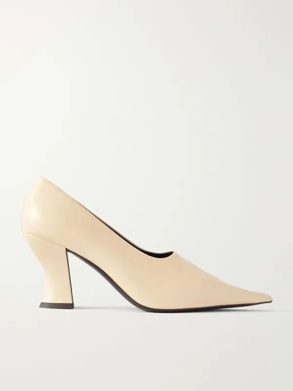 Khaite Colleen 75 Leather Pumps - Cream