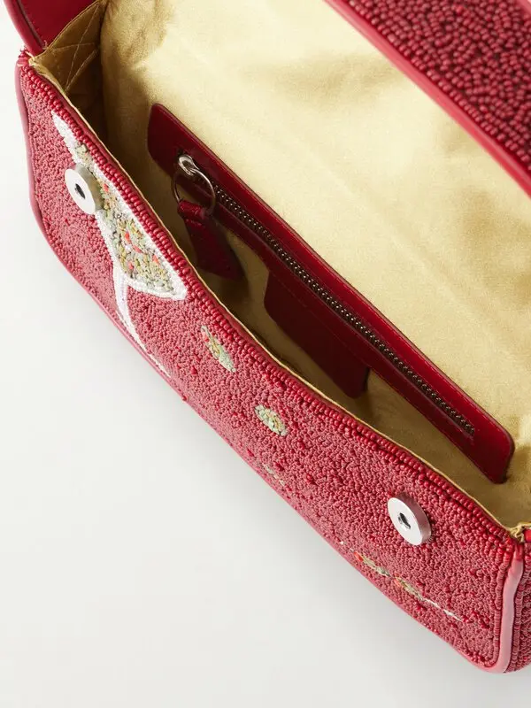 Staud Tommy Bead-embellished Shoulder Bag