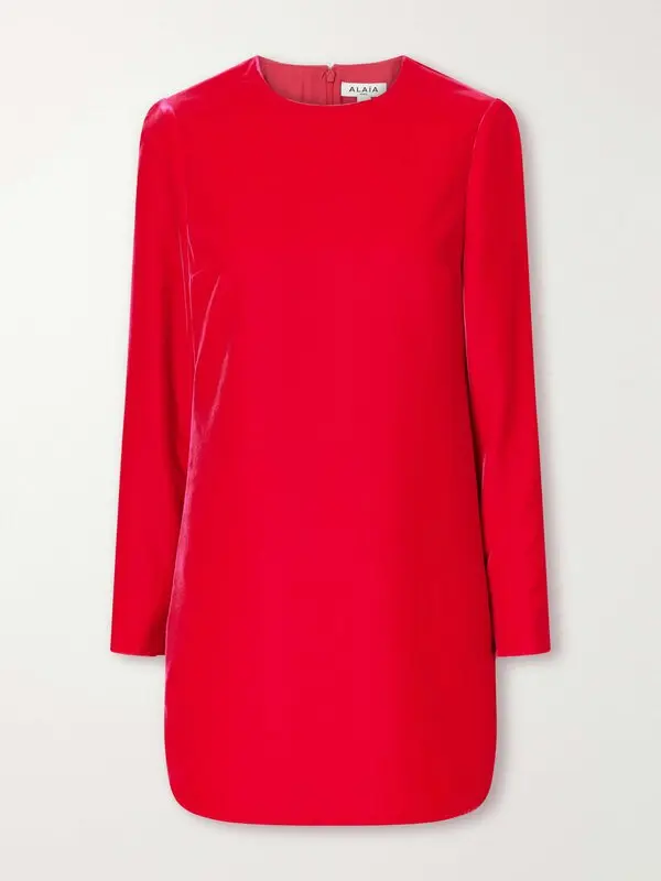 Alaïa Velvet Mini Dress - Fuchsia