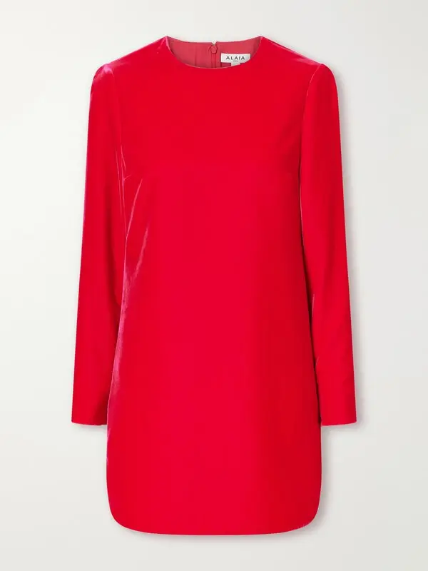 Alaïa Velvet Mini Dress - Pink
