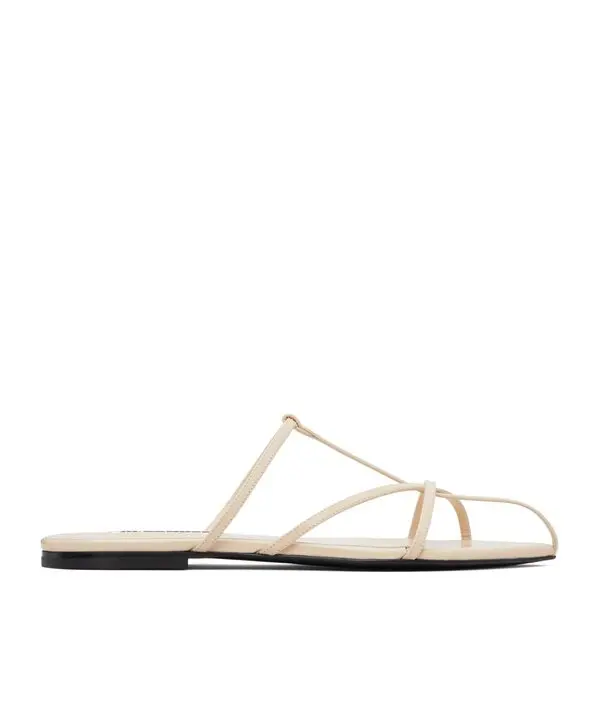 JIL SANDER Strappy Flat Sandals - Ivory