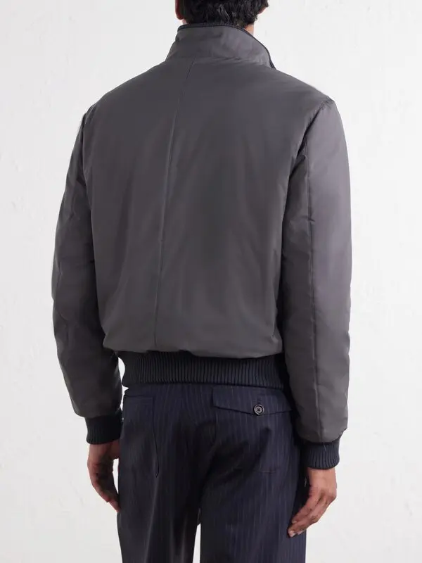 Thom Sweeney Nylon Bomber Jacket