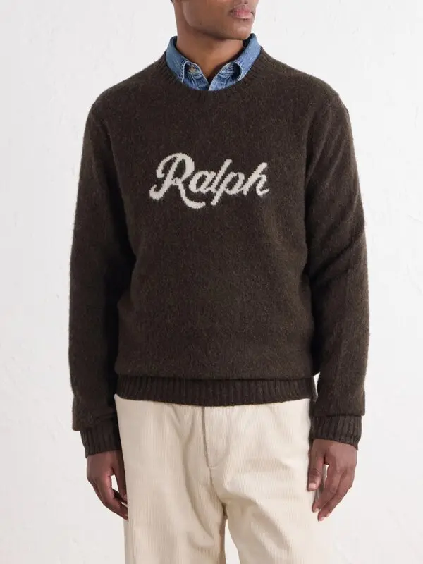 Polo Ralph Lauren Logo-intarsia Wool And Cashmere-blend Sweater