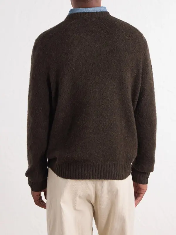 Polo Ralph Lauren Logo-intarsia Wool And Cashmere-blend Sweater
