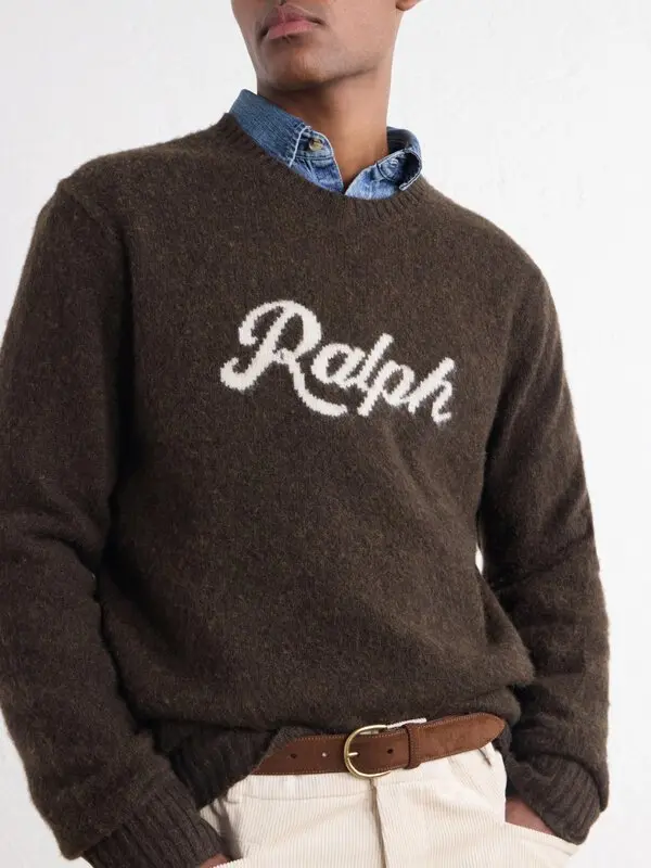 Polo Ralph Lauren Logo-intarsia Wool And Cashmere-blend Sweater