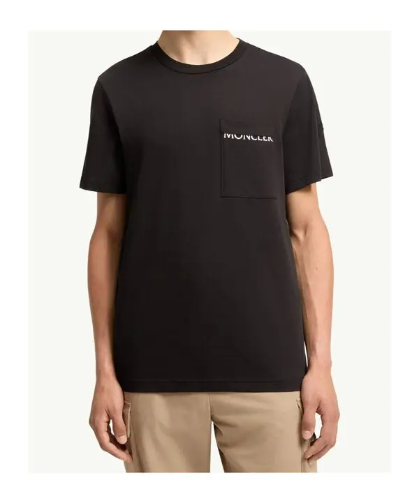 Moncler Logo Cotton Jersey T-shirt - Black