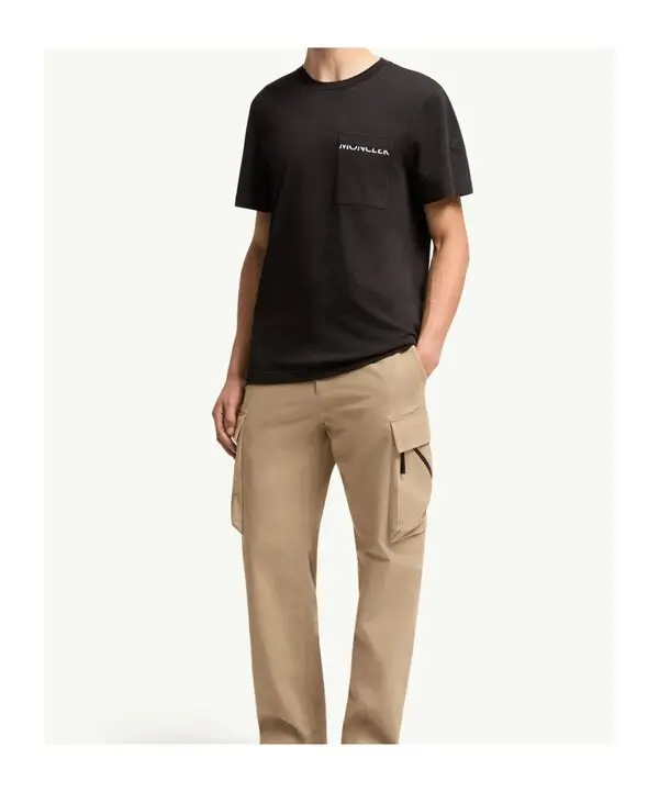 Moncler Logo Cotton Jersey T-shirt - Black