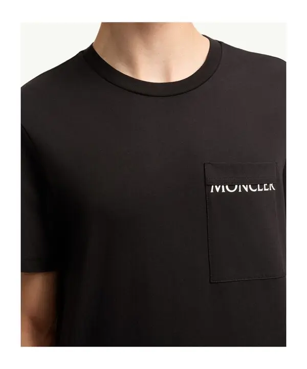Moncler Logo Cotton Jersey T-shirt - Black