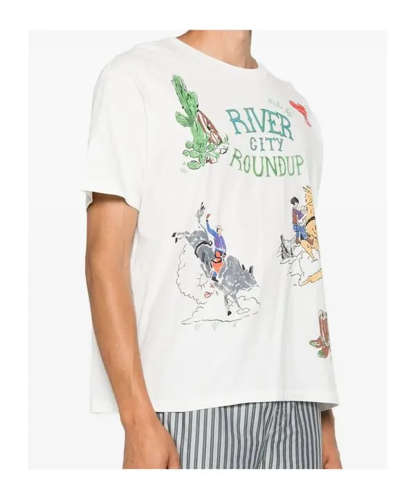 BODE River City Graphic T-shirt - Cream