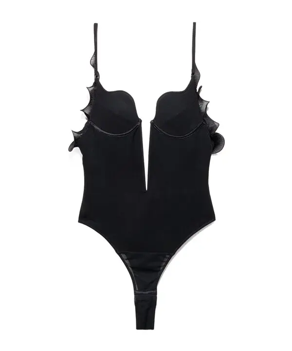 TOM FORD Silk Crepe Bodysuit - Black